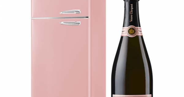 Veuve Clicquot Smeg Fridge Rose Label 75cl